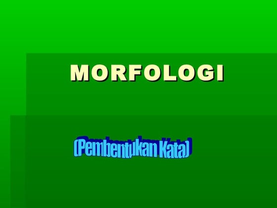 ASSIGNMENT MORFOLOGI | PDF