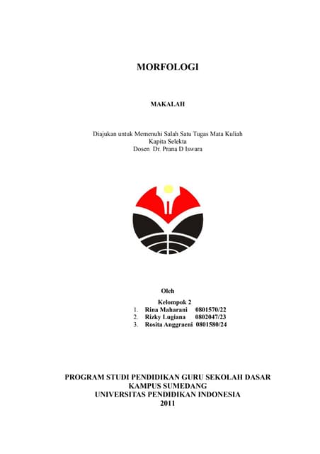 ASSIGNMENT MORFOLOGI | PDF