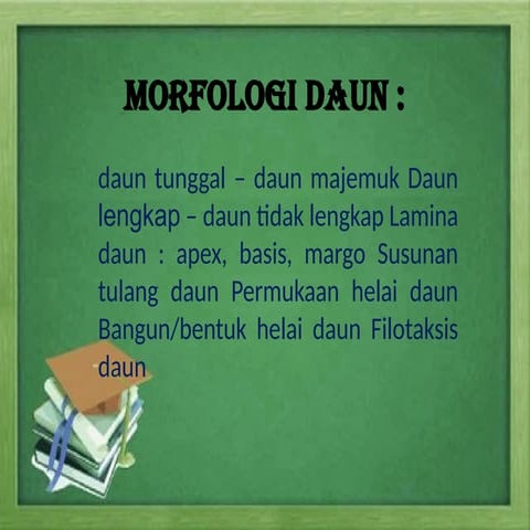 PPT Morfologi Tumbuhan - Tata Letak, Rumus, dan Diagram Daun | PPTX