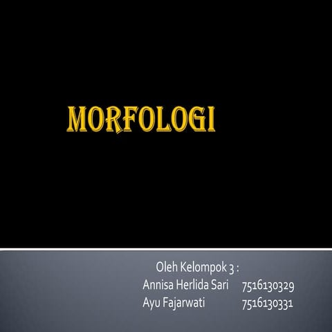 Morf, Morfem, dan Alomorf | DOCX