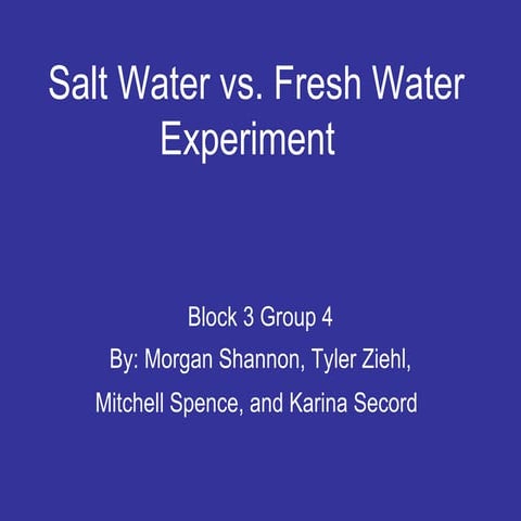Morgan Shannon Salt Vs. Fresh | PPT