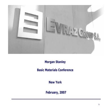 Morgan stanley basic materials conference — new york | PDF