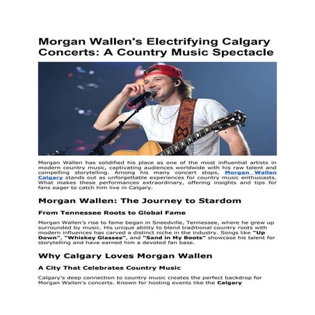 Morgan Wallen's Electrifying Calgary Concerts_ A Country Music ...