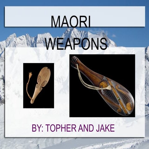 MāOri Weapons J+T | ODP