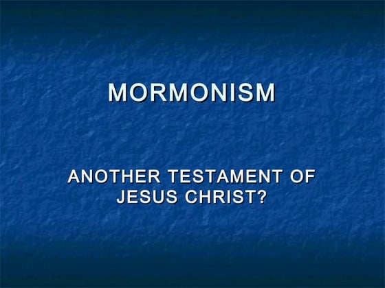 Mormonism | PDF