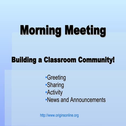 Morning Meeting | PPT