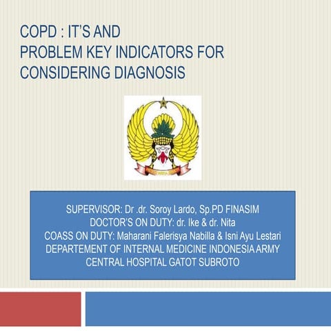 COPD and Key Indicators For Considering Diagnosis | PPTX