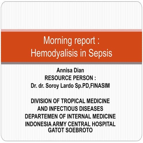 Sepsis with Hemodyalisis | PPTX