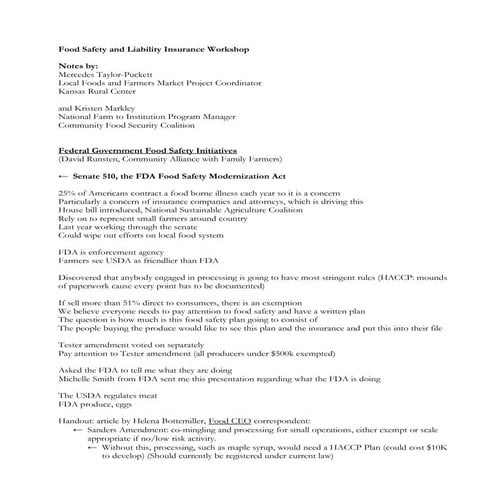 Food Safety Modernization Act | PPTX