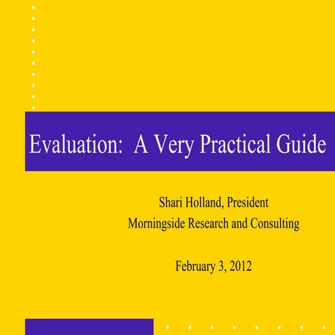 Evaluation: Planning, Implementation, Presenting Results | PPT