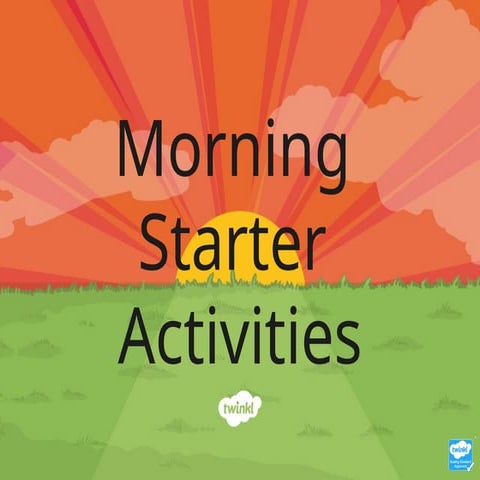Morning Starters Activities for English Classes | PPT