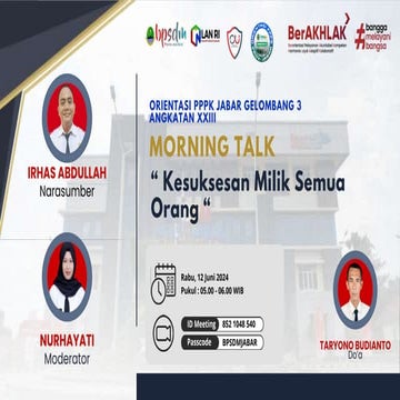 MORNING TALK KESUKSESAN MILIK SEMUA ORANG.pptx