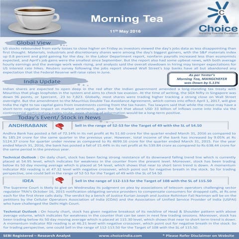Morning tea 11 05-2016 | PDF