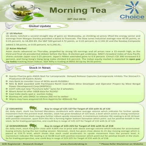 Morning tea 20 10-2016 | PDF
