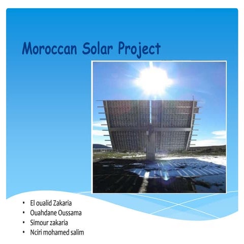 Moroccan solar project | PPTX