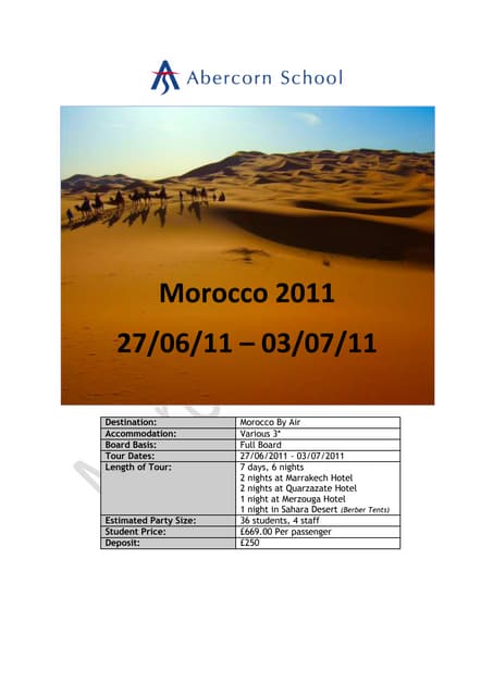 morocco brochure | PPT
