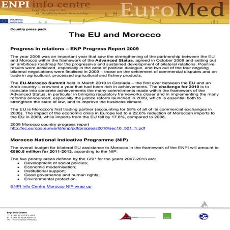 The EU and Morocco | PDF