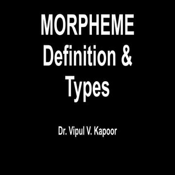 Morpheme Definition, Examples, Types, Morpheme and Morphology, Free and ...