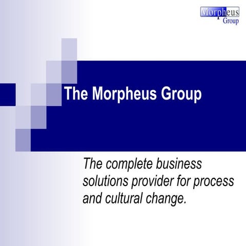 Morpheus Company Brochure | PPT
