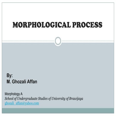 Morphological process | PPT