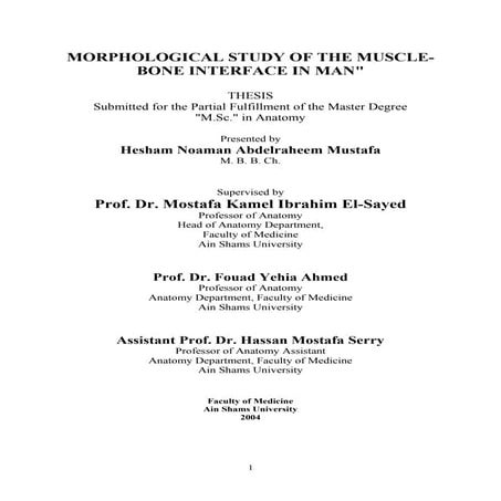 Morphological study of the musclebone interface in man 29.9.2004 ...