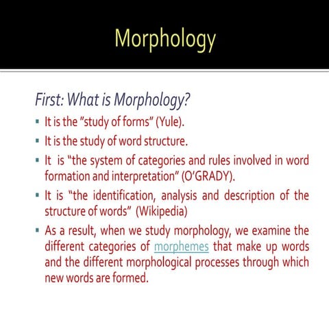 Morphology | PPT