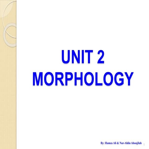 morphology .ppt