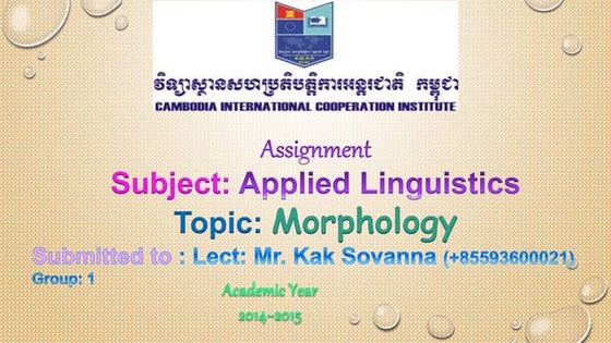 Morphology presentation | PPTX | Geology | Science