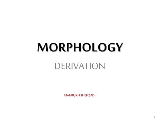 English derivational morphology | PPTX | Geology | Science