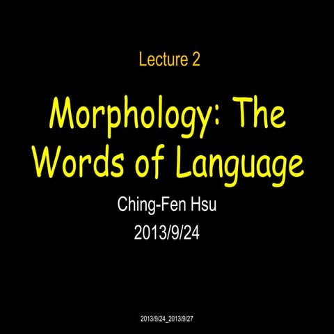 語言學概論Morphology 2 | PDF