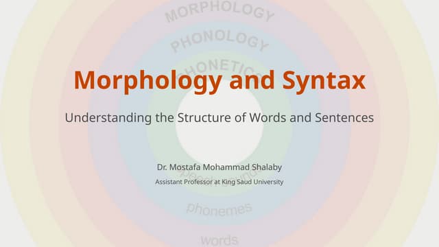 Morphophonemic: Morphemes & allomorphs, morphological processes.pptx.pptx