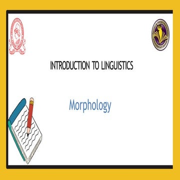 Comprehensive Introduction to Morphology in Linguistics: Morphemes ...