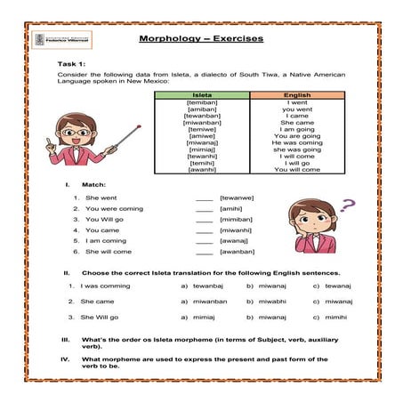 Morphology class exercises | PDF | Geology | Science