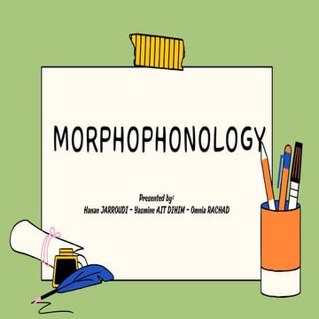 Morphophonemic changes | PPTX