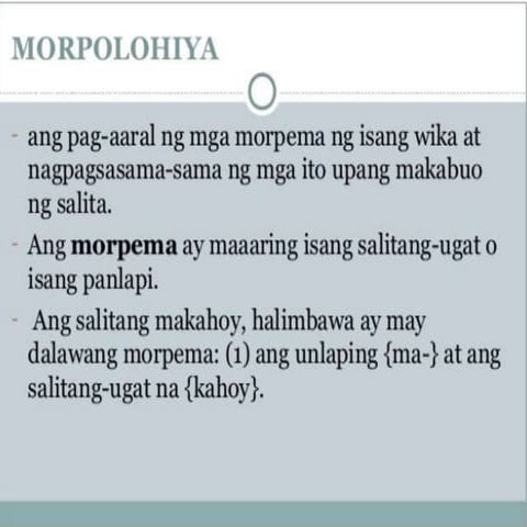 Morpolohiya | PPTX