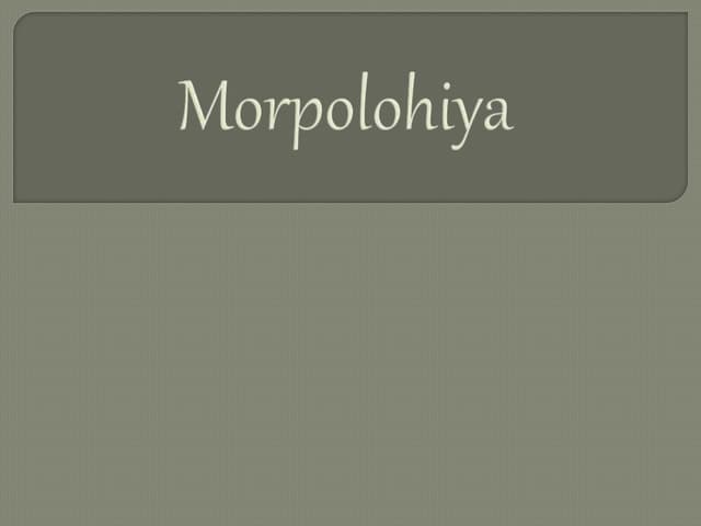 Morpolohiya | PPT