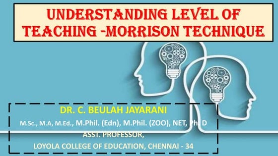 3. unit 3 understanding level morrison model | PPT