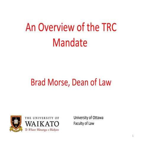 Overview of The TRC Mandate | PPT