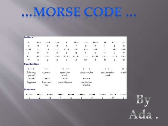 Morse Code Presentation_Final | PPT
