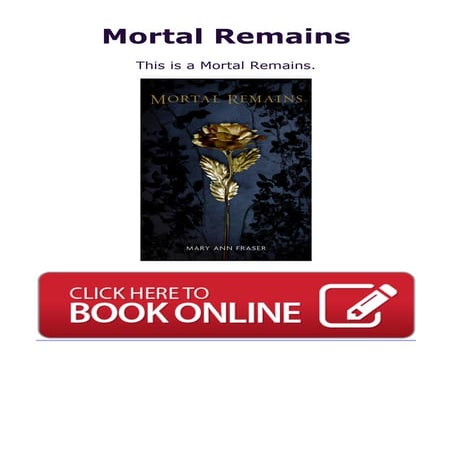 Číst [knihy] Mortal Remains | PDF