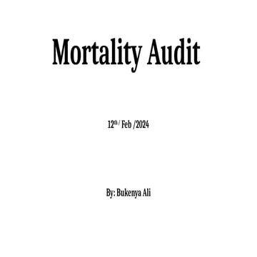 Mortality Audit Format Power Point Pre Pptx