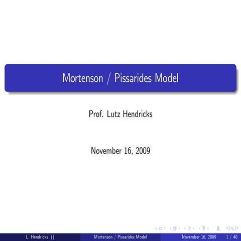 Mortenson pissarides sl | PDF