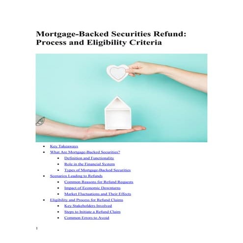 Mortgage-Backed Securities Refund: Process and Eligibility Criteria | PDF