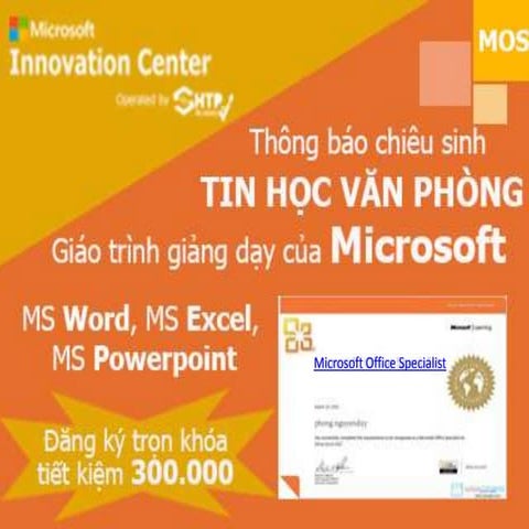Thi lay chung chi MOS | PPT