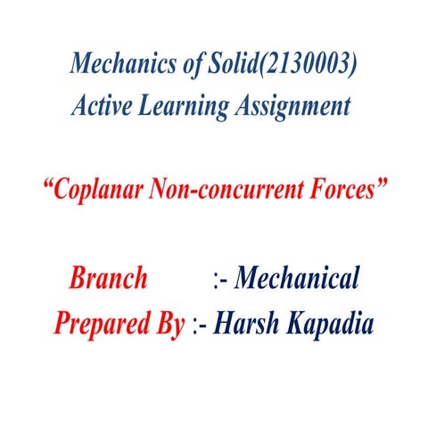 MECHANICS OF SOLID | PPT