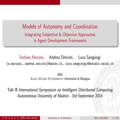 From Coordination to Semantic Self-Organisation: A Perspective on the ...