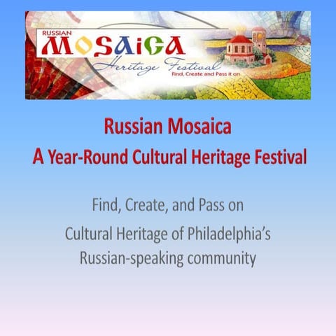 Russian Mosaica: what, when and why | PPT