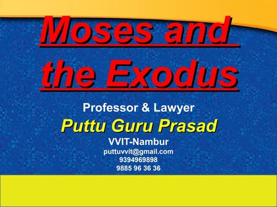Moses | PPTX | Christianity | Religion & Spirituality