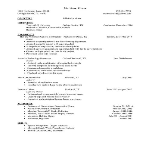 Moses matthew resume | PDF