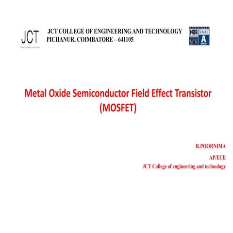 Metal oxide semiconductor field effect transistor | PPT